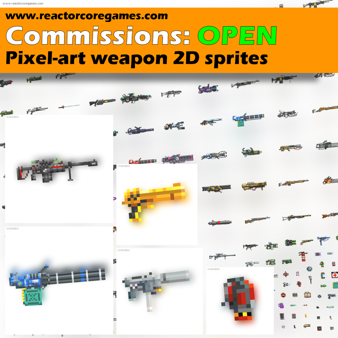 Comms Info - Pixel-art Weapon 2D Sprites - Piczel.tv