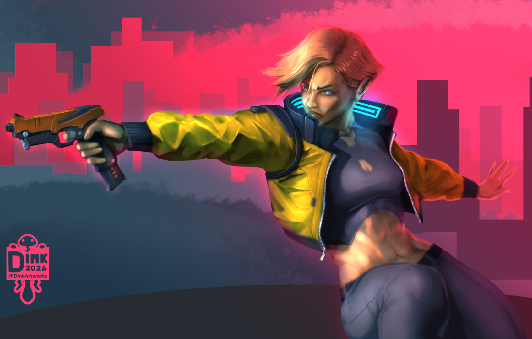 My friend Deko's cyberpunk lady :) - Piczel.tv