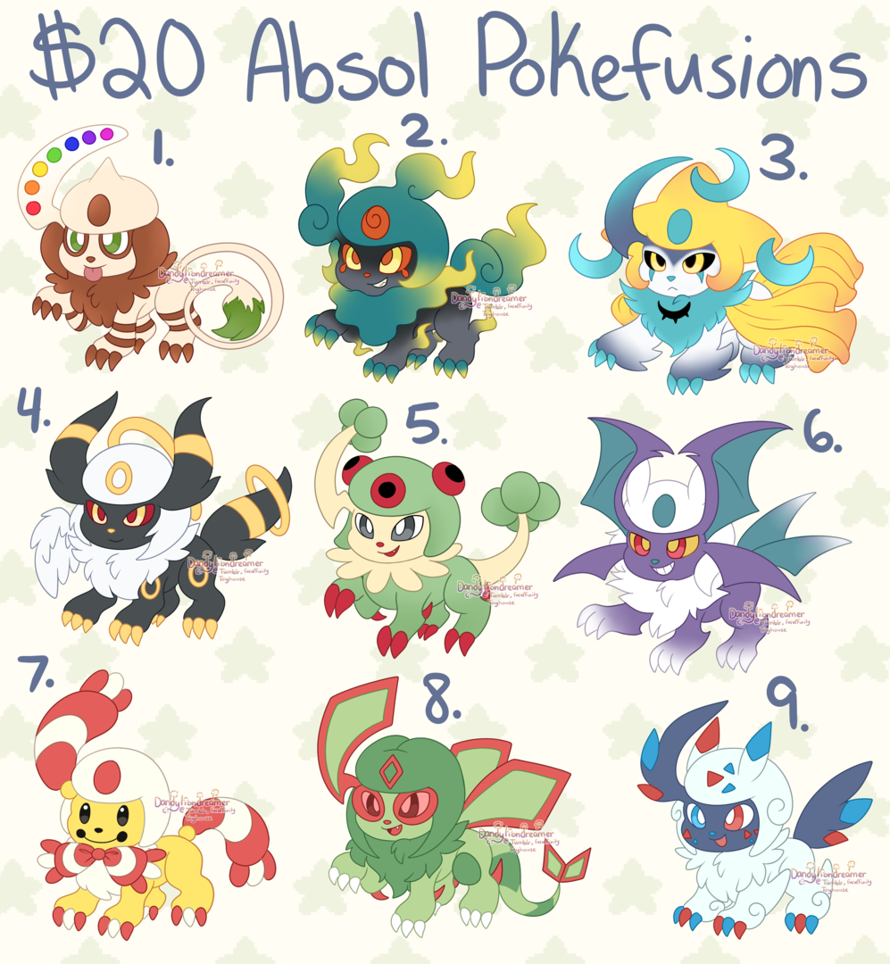 $20 Absol Pokemon Fusion Adoptables - Piczel.tv