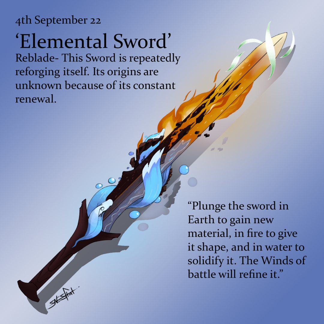 Swordtember 04 Elemental Sword - Piczel.tv